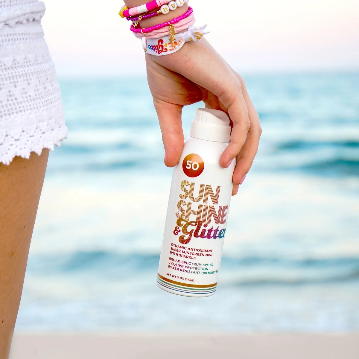 Sunshine & Glitter SPARKLE SHIMMER Sport SPF 50 Mist Sunscreen – Morgan ...